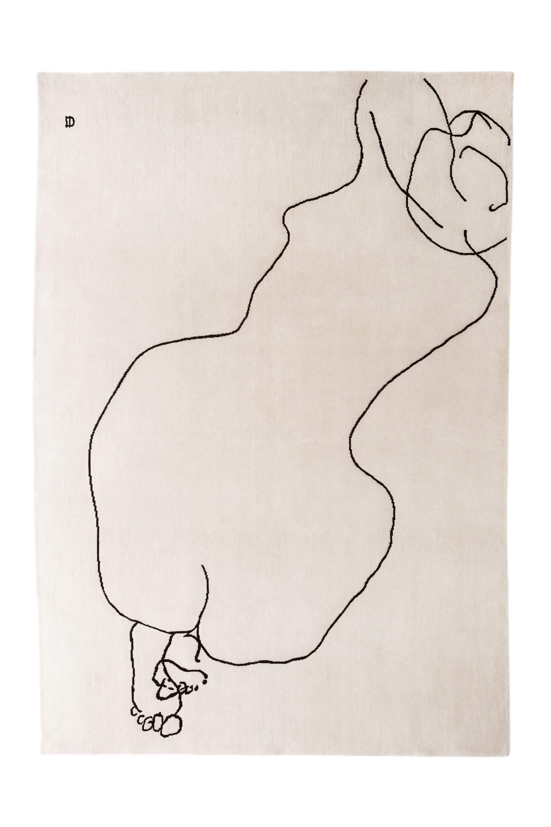 Chillida Figura Humana 1948 Wool Area Rug - nanimarquina